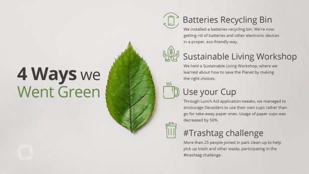 Wrapping up the Going Green Initiative - DevelopmentAid Careers